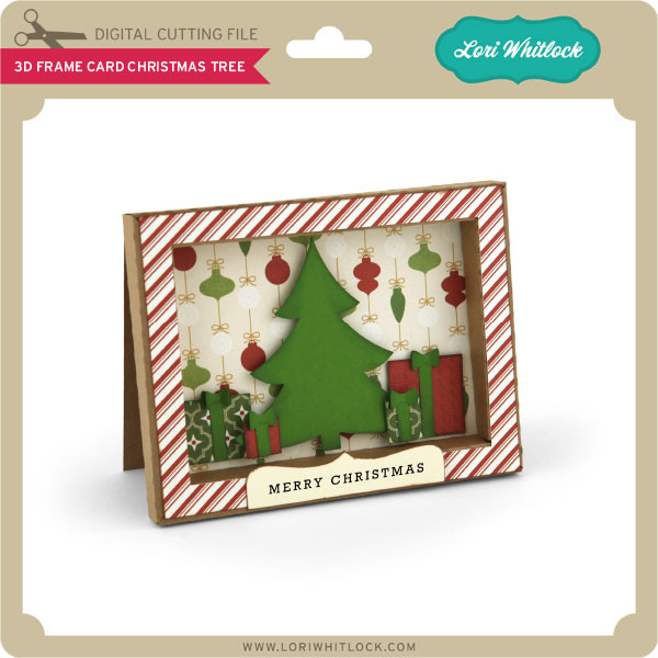 3D Frame Card Christmas Tree - Lori Whitlock's SVG Shop