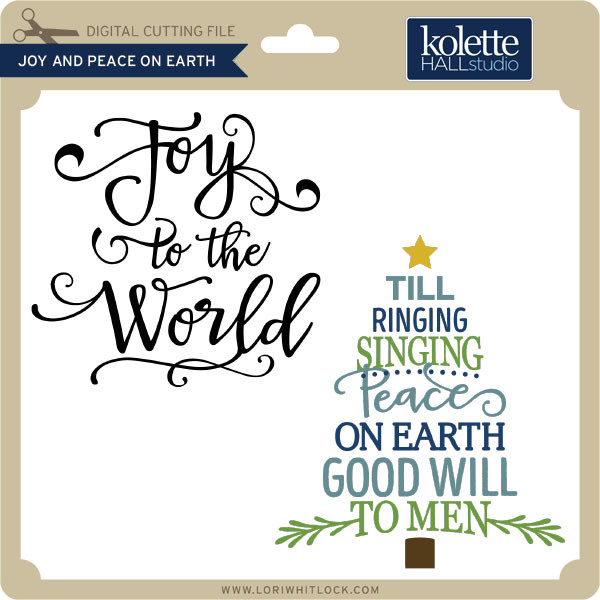 Peace on Earth Joy to the World Tree - Lori Whitlock's SVG Shop