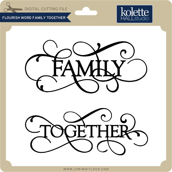 Flourish Word Love Peace - Lori Whitlock's SVG Shop