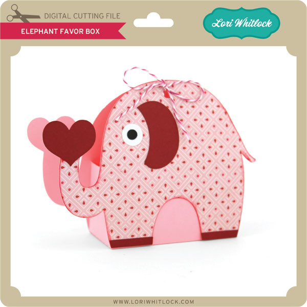 Elephant Favor Box - Lori Whitlock's SVG Shop