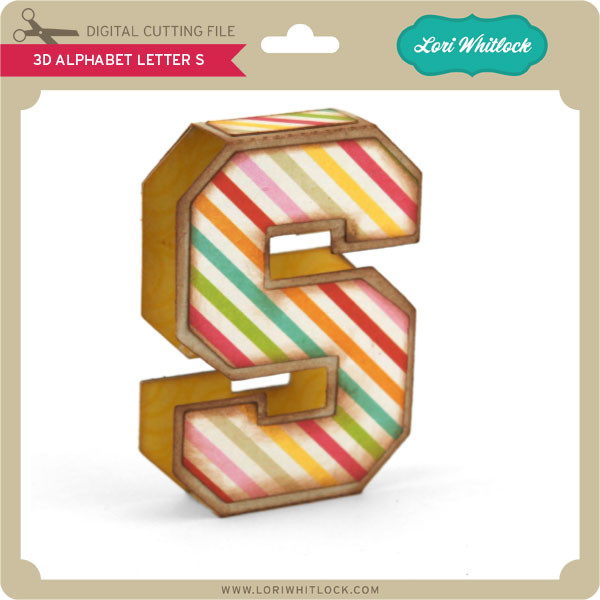3-D Alphabet Letter S - Lori Whitlock's SVG Shop