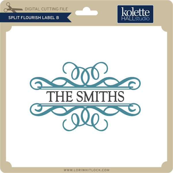 Flourish Split Labels - Lori Whitlock's SVG Shop