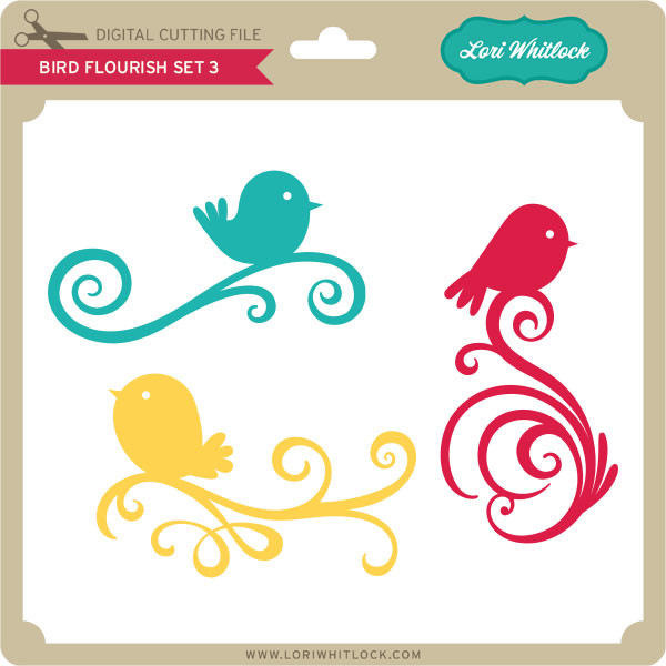 Bird Flourish Set 1 - Lori Whitlock's SVG Shop