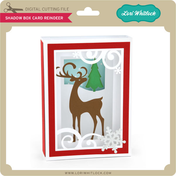 Shadow Box Card Reindeer - Lori Whitlock's SVG Shop