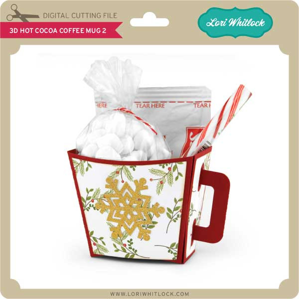 3D Teacup Cocoa Mug - Lori Whitlock's SVG Shop
