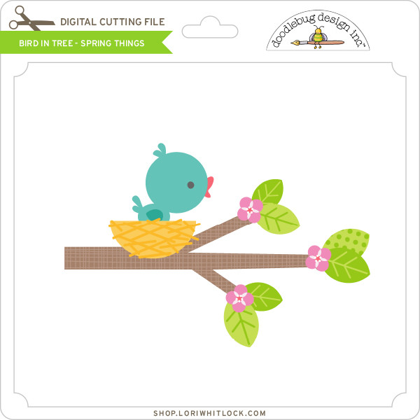 Bird In Tree - Spring Things - Lori Whitlock's SVG Shop