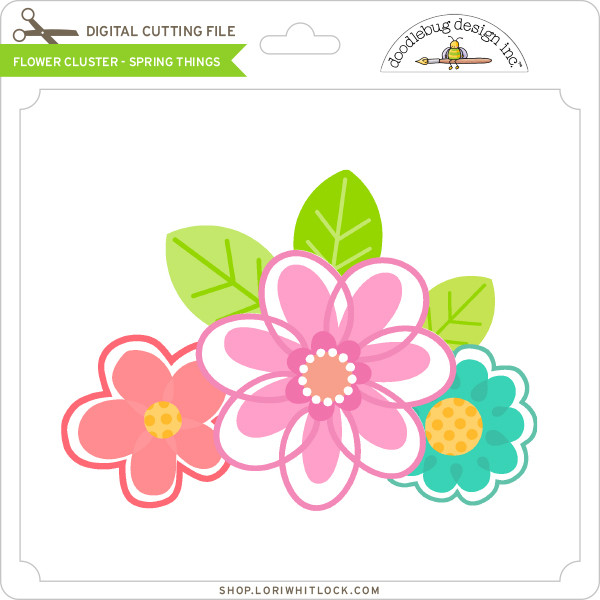 Flower Cluster - Spring Things - Lori Whitlock's SVG Shop
