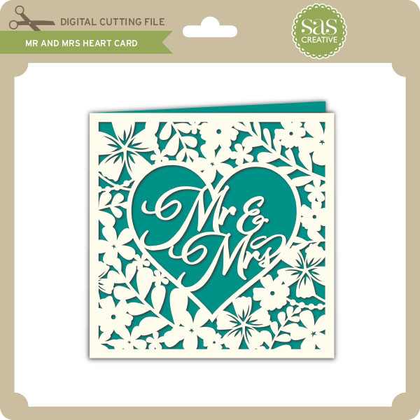 Mr and Mrs Card 2 - Lori Whitlock's SVG Shop