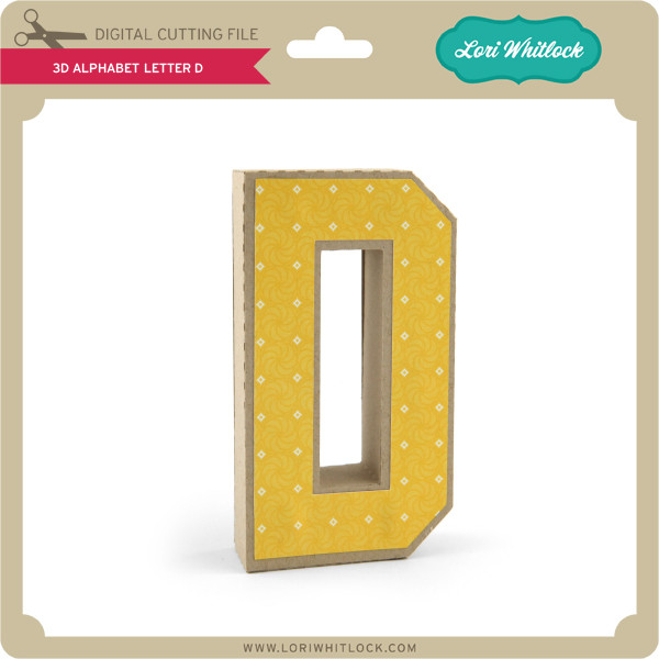 3-D Alphabet Letter D - Lori Whitlock's SVG Shop