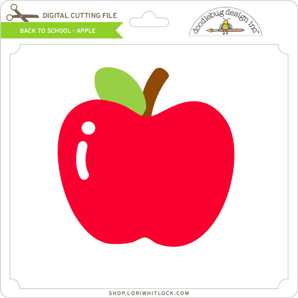 School Books Apple - Lori Whitlock's SVG Shop