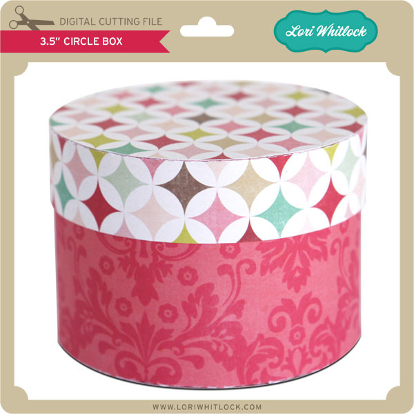 3.5" Circle Box - Lori Whitlock's SVG Shop