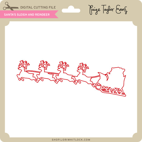 Santa Reindeer Sleigh - Lori Whitlock's SVG Shop