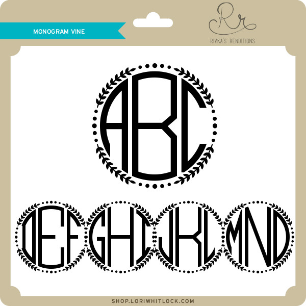 Monogram Wreaths Font - Lori Whitlock's SVG Shop