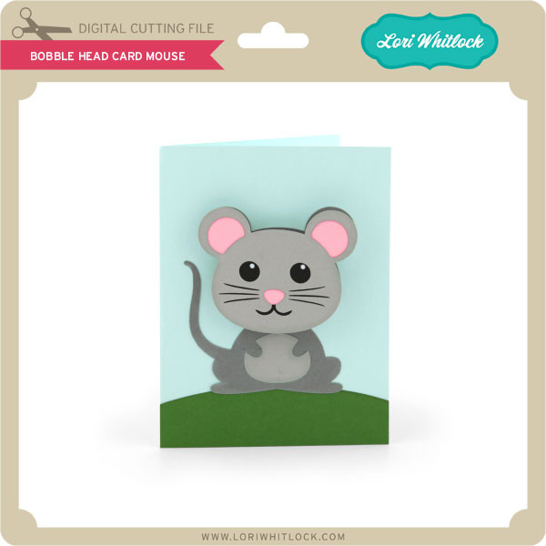 Bobble Head Card Mouse - Lori Whitlock's SVG Shop