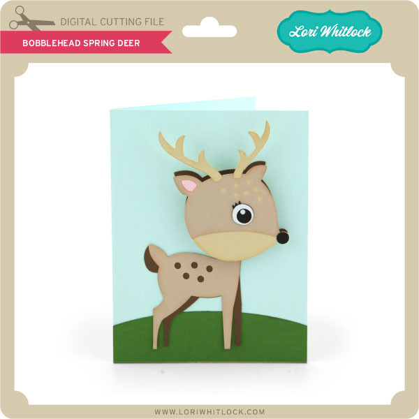 Bobblehead Spring Deer - Lori Whitlock's SVG Shop