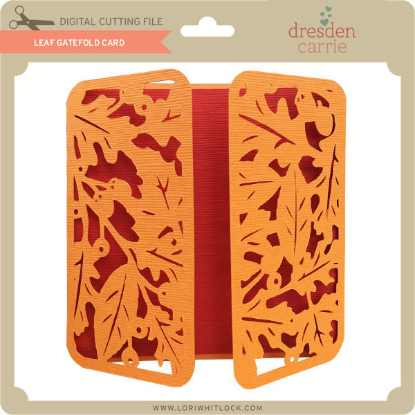 Leaf Gatefold Card - Lori Whitlock's SVG Shop