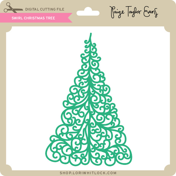 Swirl Christmas Tree SVG Swirls Svg Christmas Tree Flourish Svg ...