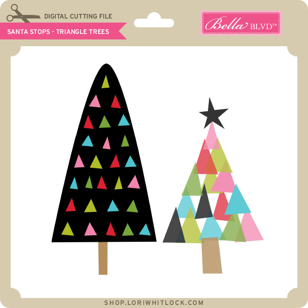 Santa Stops - Triangle Trees - Lori Whitlock's SVG Shop