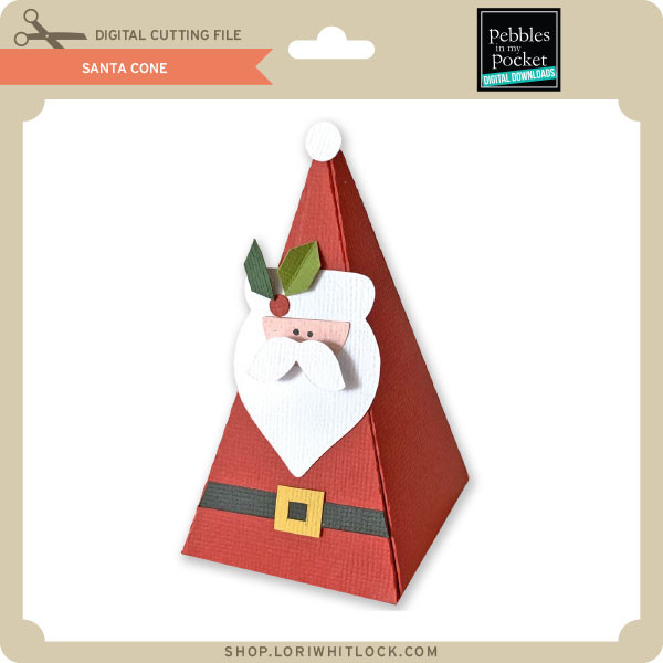 Santa Cone - Lori Whitlock's SVG Shop
