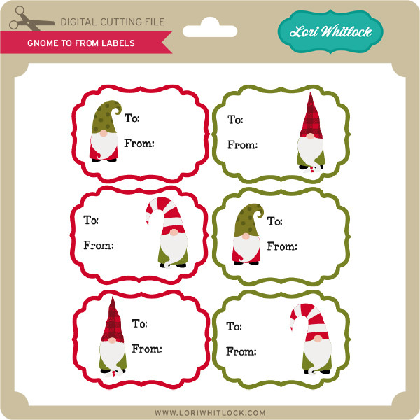 Gnome To From Labels - Lori Whitlock's SVG Shop