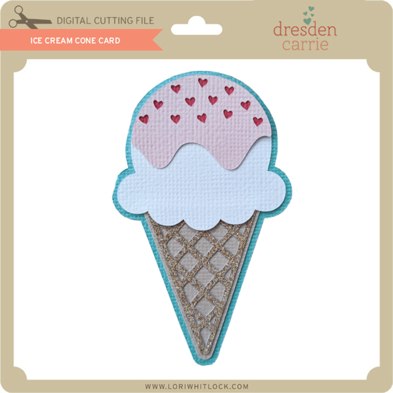 Ice Cream Cone Card Lori Whitlocks Svg Shop