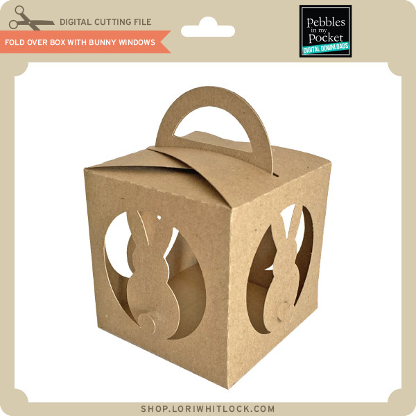 Fold Over Box With Bunny Windows - Lori Whitlock's SVG Shop