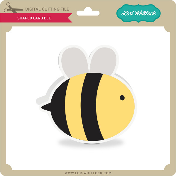 Shaped Card Bee - Lori Whitlock's SVG Shop
