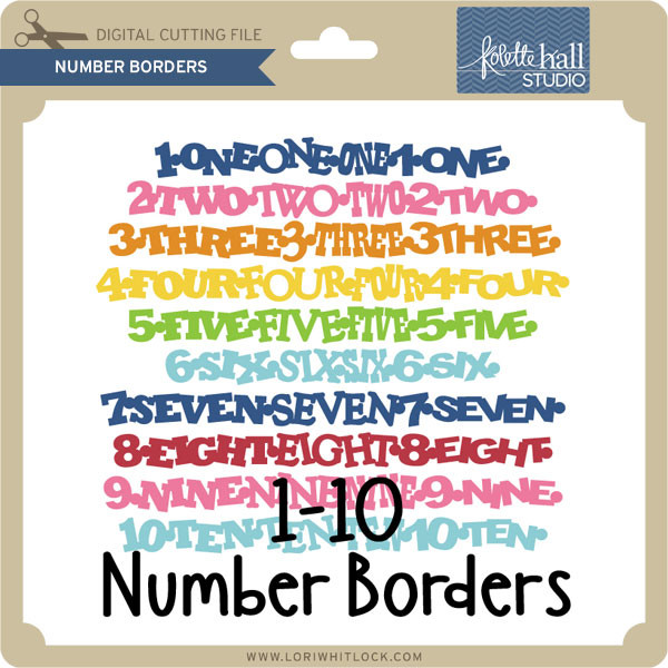 Number Borders - Lori Whitlock's SVG Shop