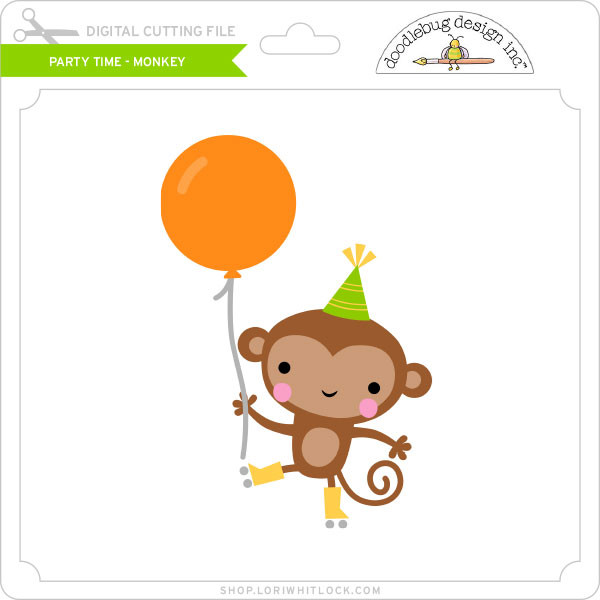 Party Time - Monkey - Lori Whitlock's SVG Shop