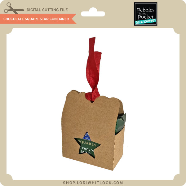 Chocolate Square Star Container - Lori Whitlock's SVG Shop