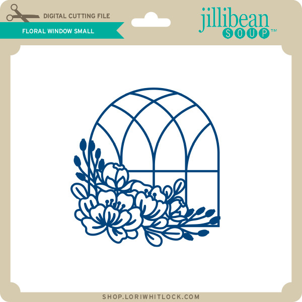 Floral Window Small - Lori Whitlock's SVG Shop