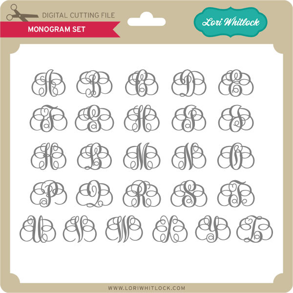 Monogram Set - Lori Whitlock's SVG Shop