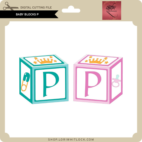 Baby Blocks P - Lori Whitlock's SVG Shop