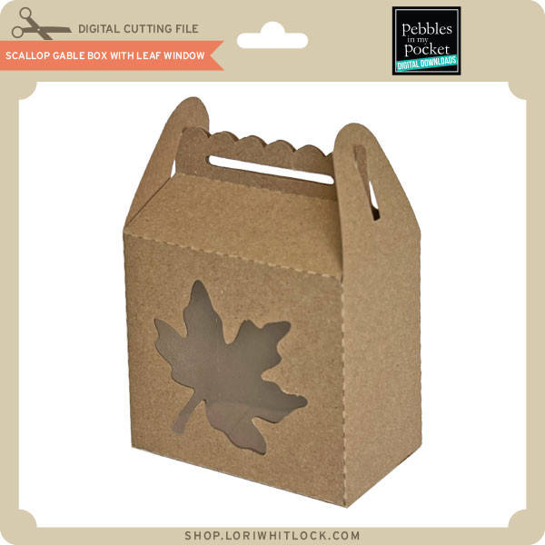 Scallop Gable Box with Leaf Window - Lori Whitlock's SVG Shop