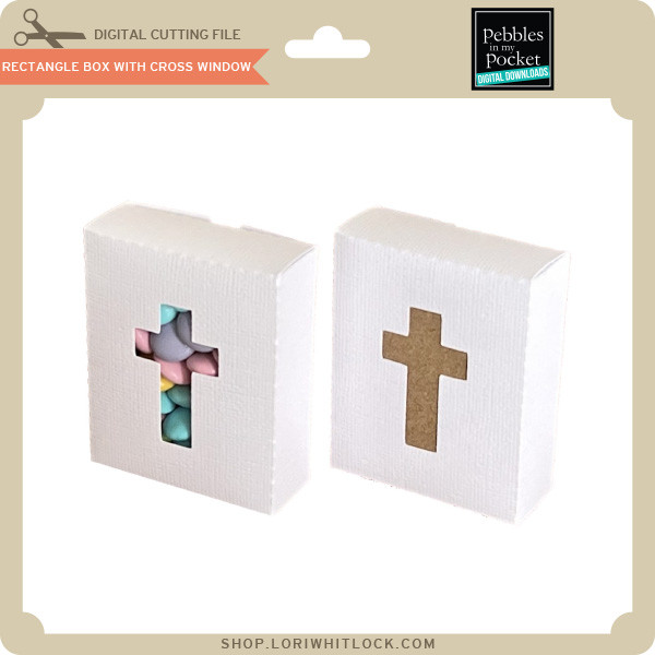 Rectangle Box With Cross Window - Lori Whitlock's SVG Shop