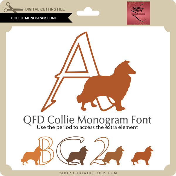 Collie Monogram Font - Lori Whitlock's SVG Shop