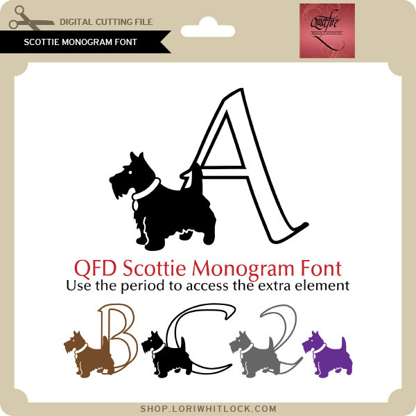 Scottie Monogram Font - Lori Whitlock's SVG Shop