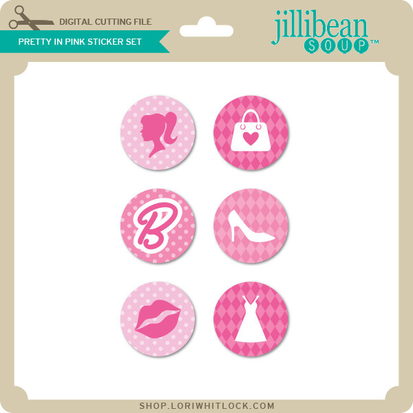 Pretty in Pink Sticker Set - Lori Whitlock's SVG Shop