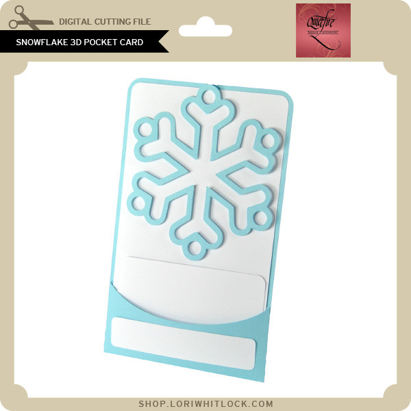 Snowflake 3D Pocket Card - Lori Whitlock's SVG Shop