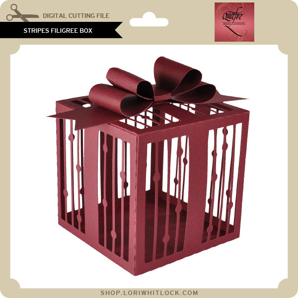 Stripes Filigree Box - Lori Whitlock's SVG Shop