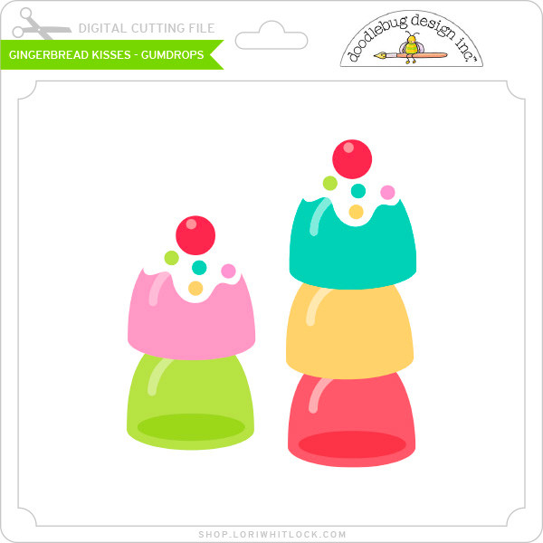 Gingerbread Kisses - Gumdrops - Lori Whitlock's SVG Shop