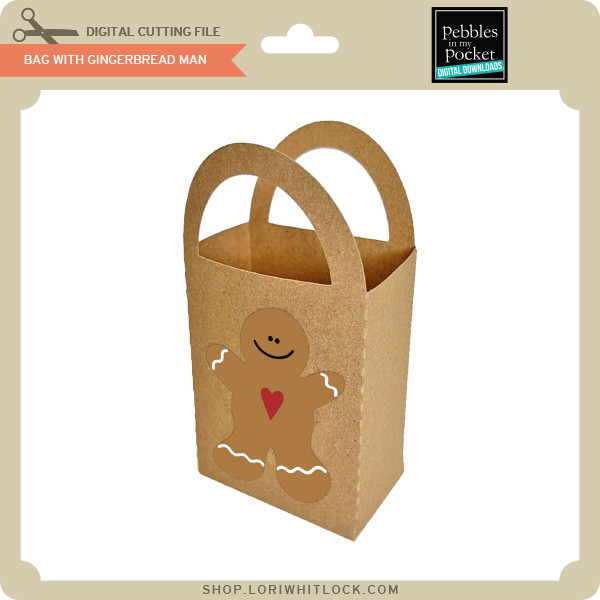 Bag with Gingerbread Man - Lori Whitlock's SVG Shop