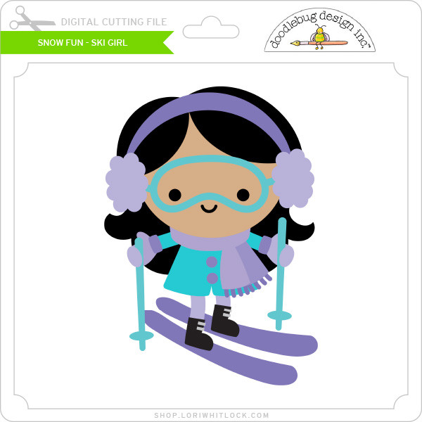 Snow Fun - Ski Girl - Lori Whitlock's SVG Shop