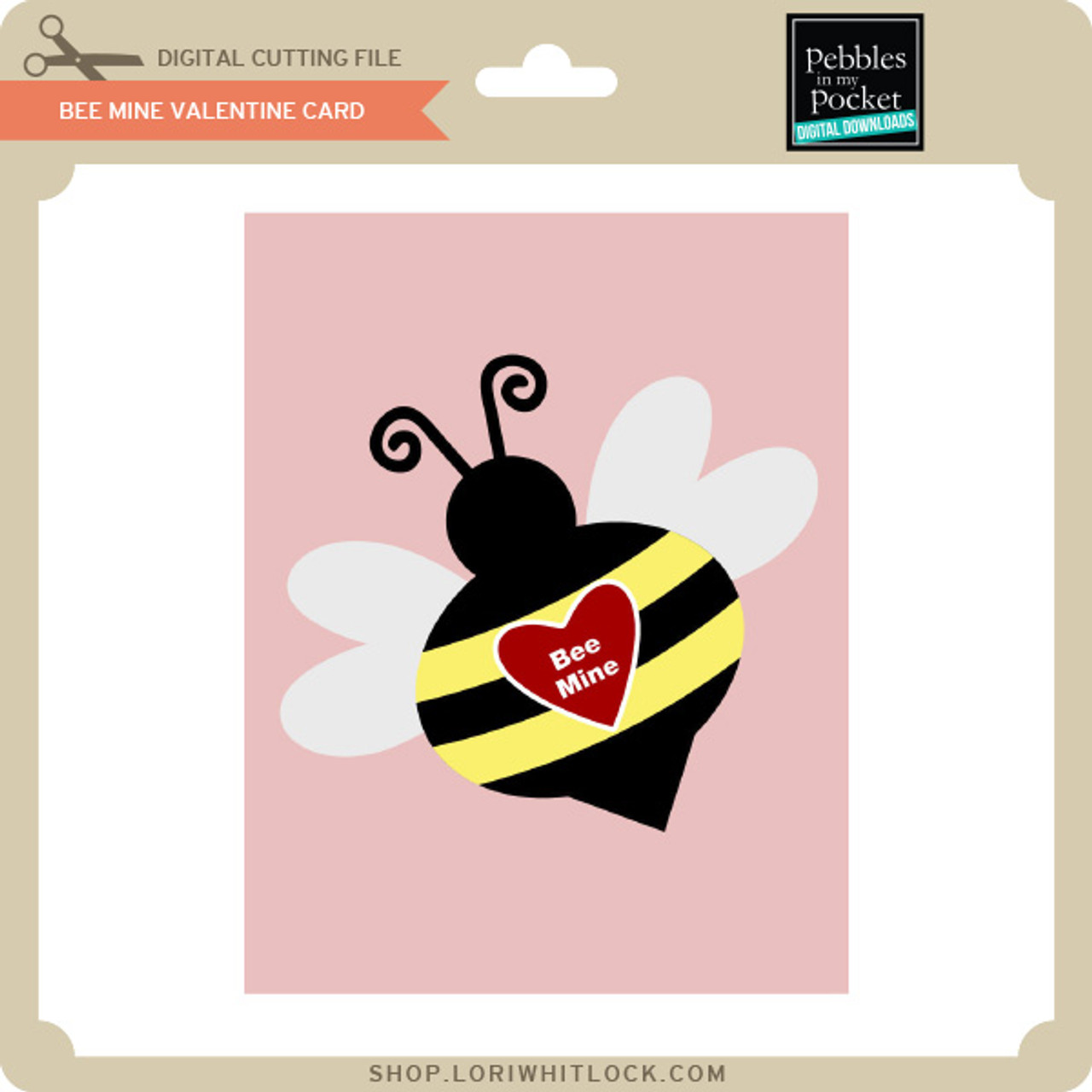 Bee Mine Valentine Card - Lori Whitlock's SVG Shop