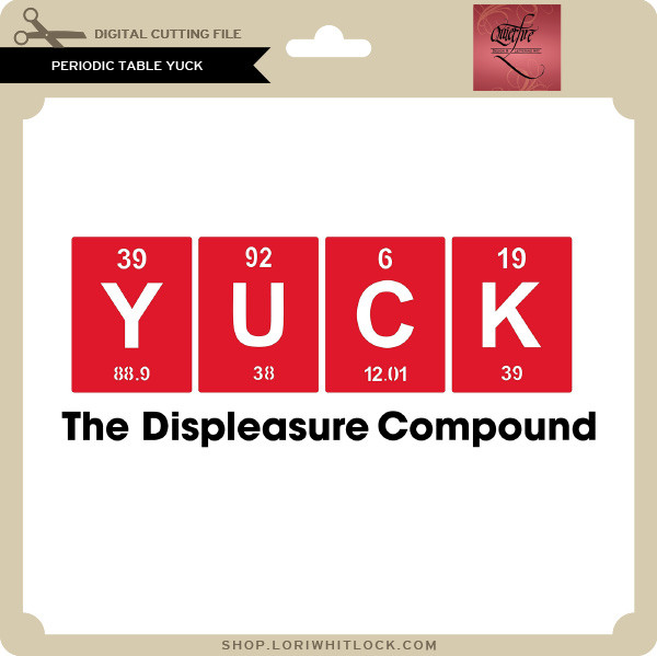 Periodic Table YUCK - Lori Whitlock's SVG Shop