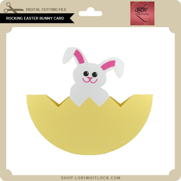 Rocking Easter Bunny Card - Lori Whitlock's SVG Shop