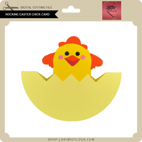 Rocking Easter Chick Card - Lori Whitlock's SVG Shop