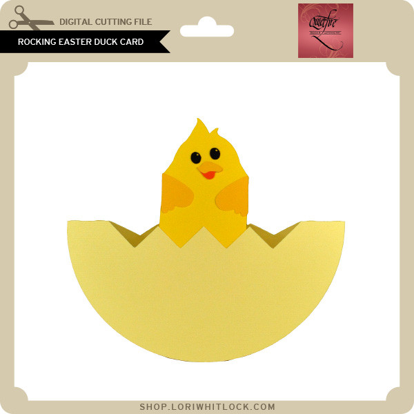 Rocking Easter Duck Card - Lori Whitlock's SVG Shop