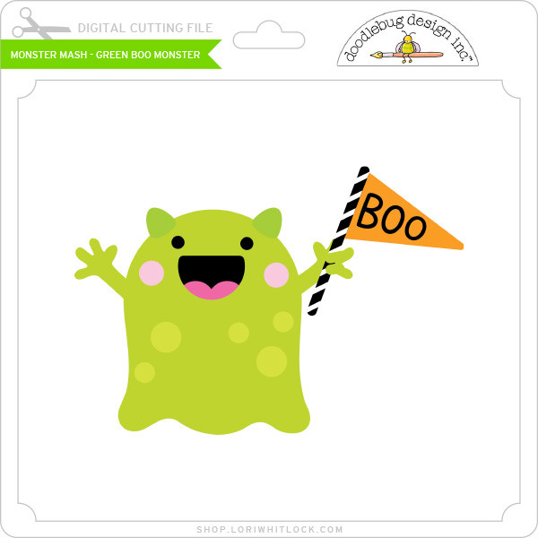 Monster Mash - Green Boo Monster - Lori Whitlock's SVG Shop