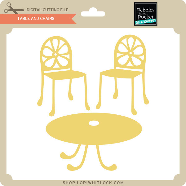 Table And Chairs - Lori Whitlock's SVG Shop
